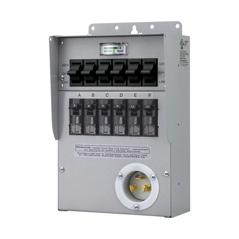 Reliance 306A1 Indoor ProTran 2 30A 125V Portable Generator Transfer S ...