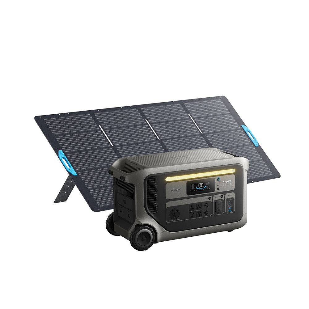 Anker SOLIX F3000 Portable Power Station 3,072Wh 3,600W with 400W Sola ...