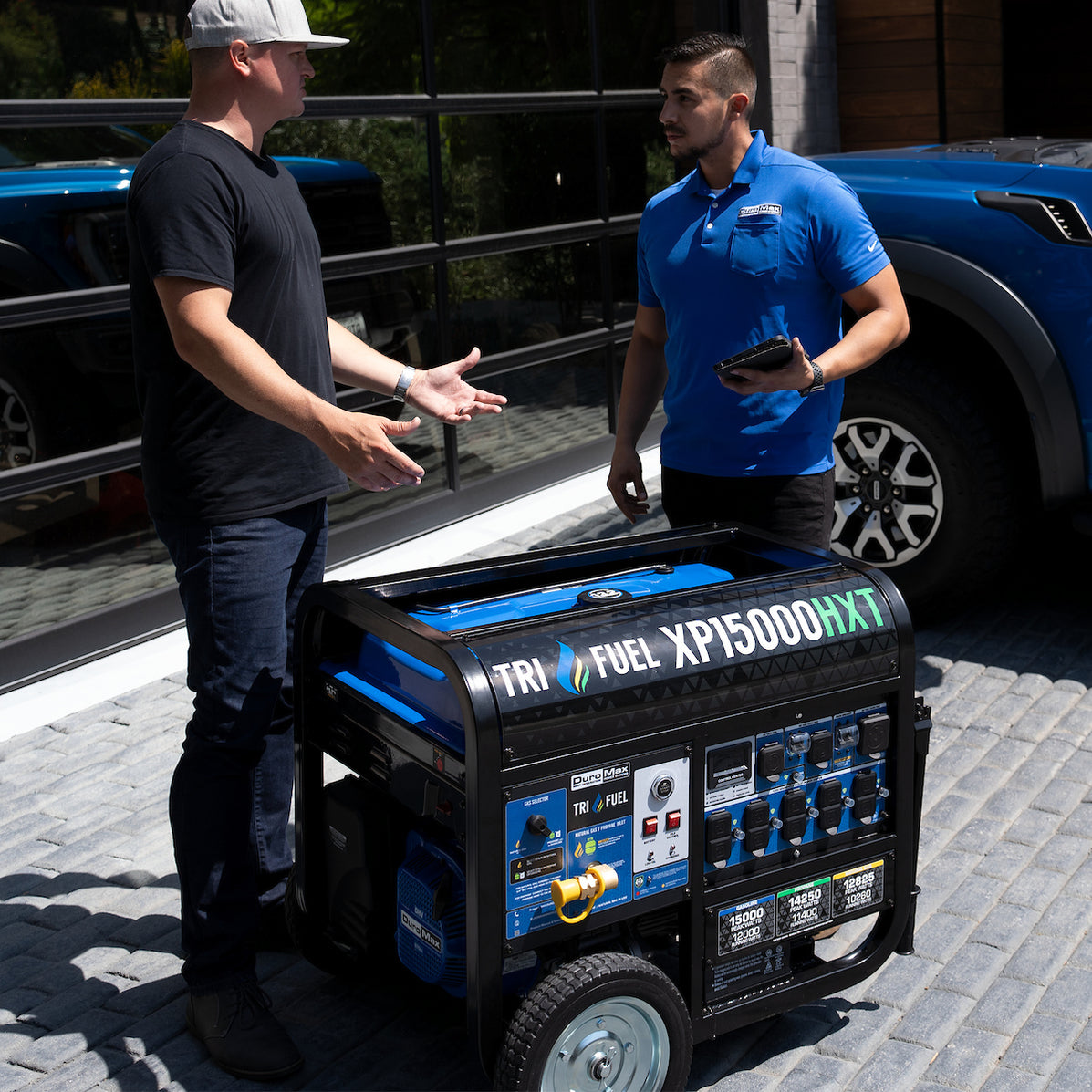 DuroMax XP15000HXT 15,000 Watt Electric Start Tri Fuel Portable Genera ... DuroMax XP15000HXT 15,000 Watt Electric Start Tri Fuel Portable Genera ...