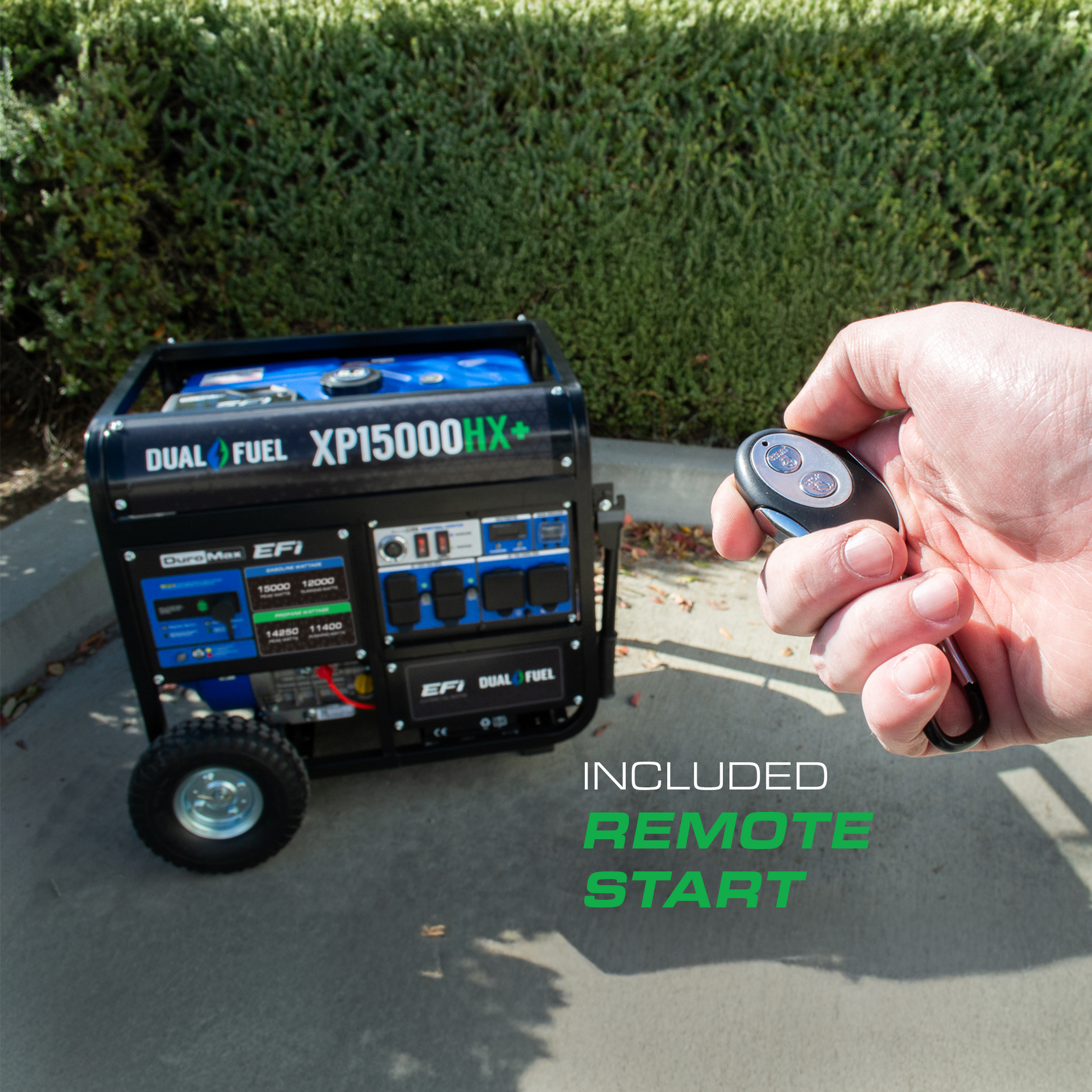 DuroMax XP15000HX+ 15,000W Electric Start Dual Fuel EFI Portable Gener ...