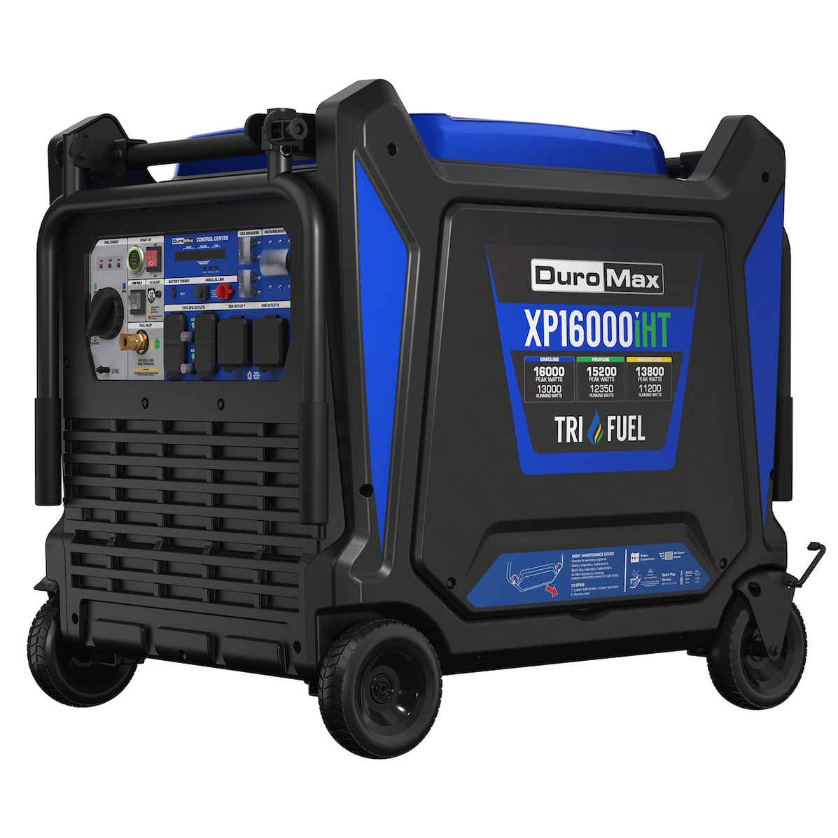 DuroMax XP16000iHT 16,000 Watt Tri Fuel Portable Inverter Generator ...