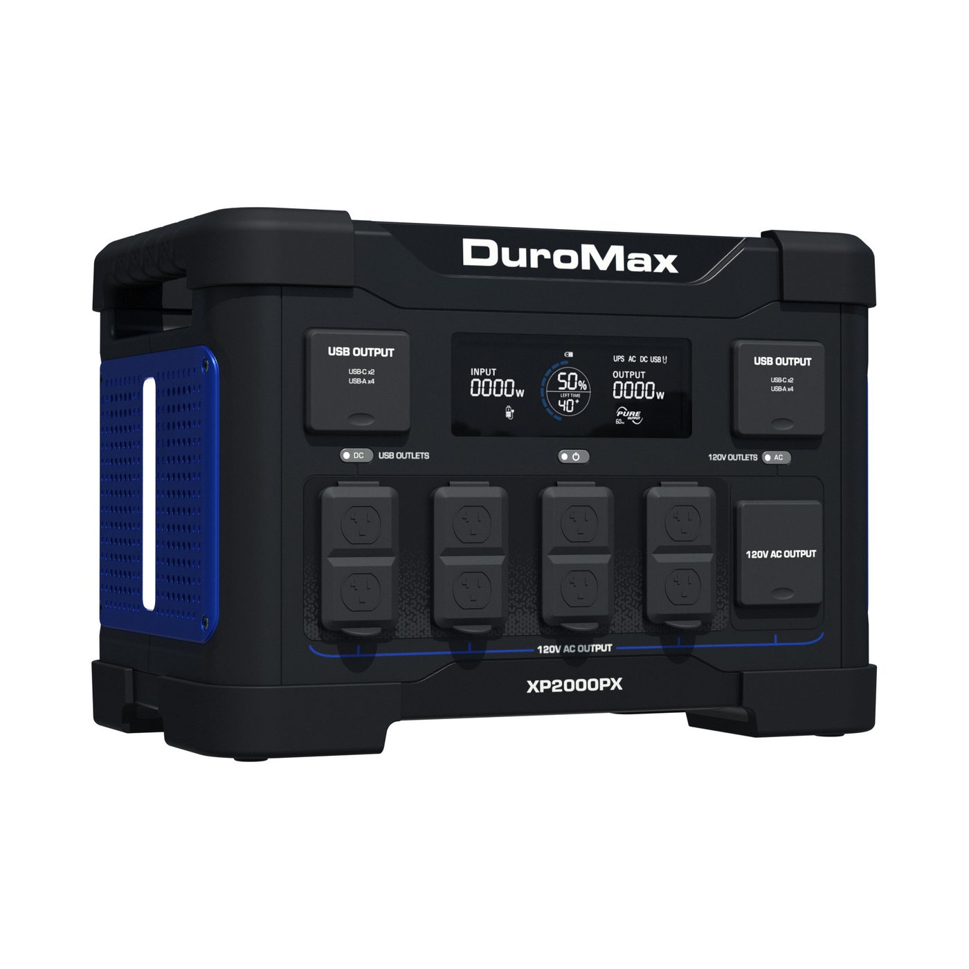 DuroMax XP2000PX 2000 Watt 1843 Wh LiFePO4 Portable Battery Backup Pow ...