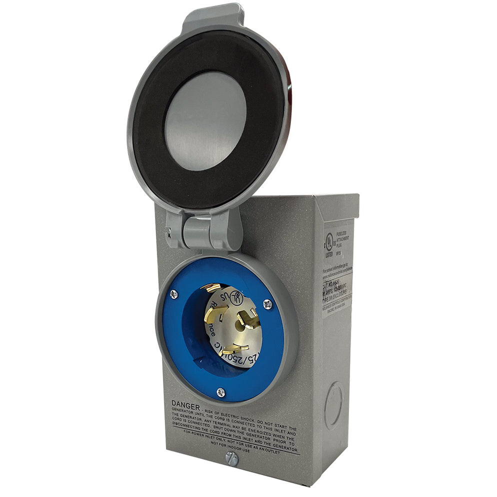 DuroMax XP50PB 50-Amp 12,500-Watt Non-Metallic Power Inlet Box ...