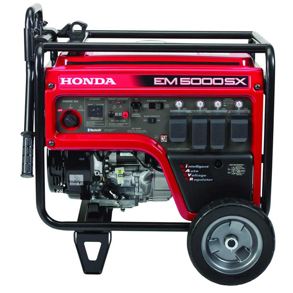 Honda EM5000S 5,000 Watt 120/240V Electric Start Portable Generator w ...