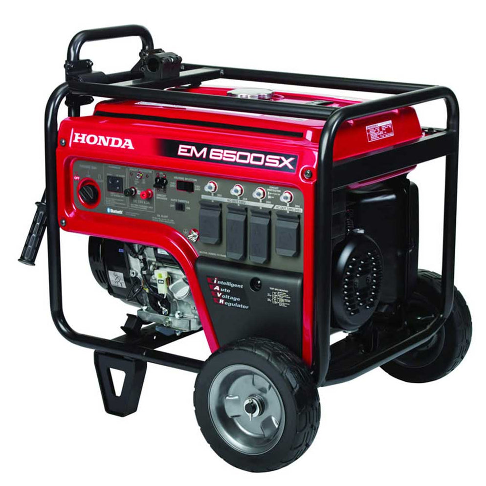 Honda EM6500S 6,500 Watt 120/240V Electric Start Portable Generator w ...