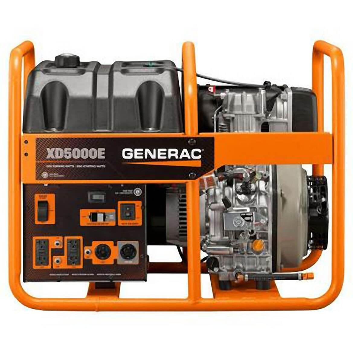 Generac XD5000E 5500-Watt Electric Start Diesel Power Portable Generat ...