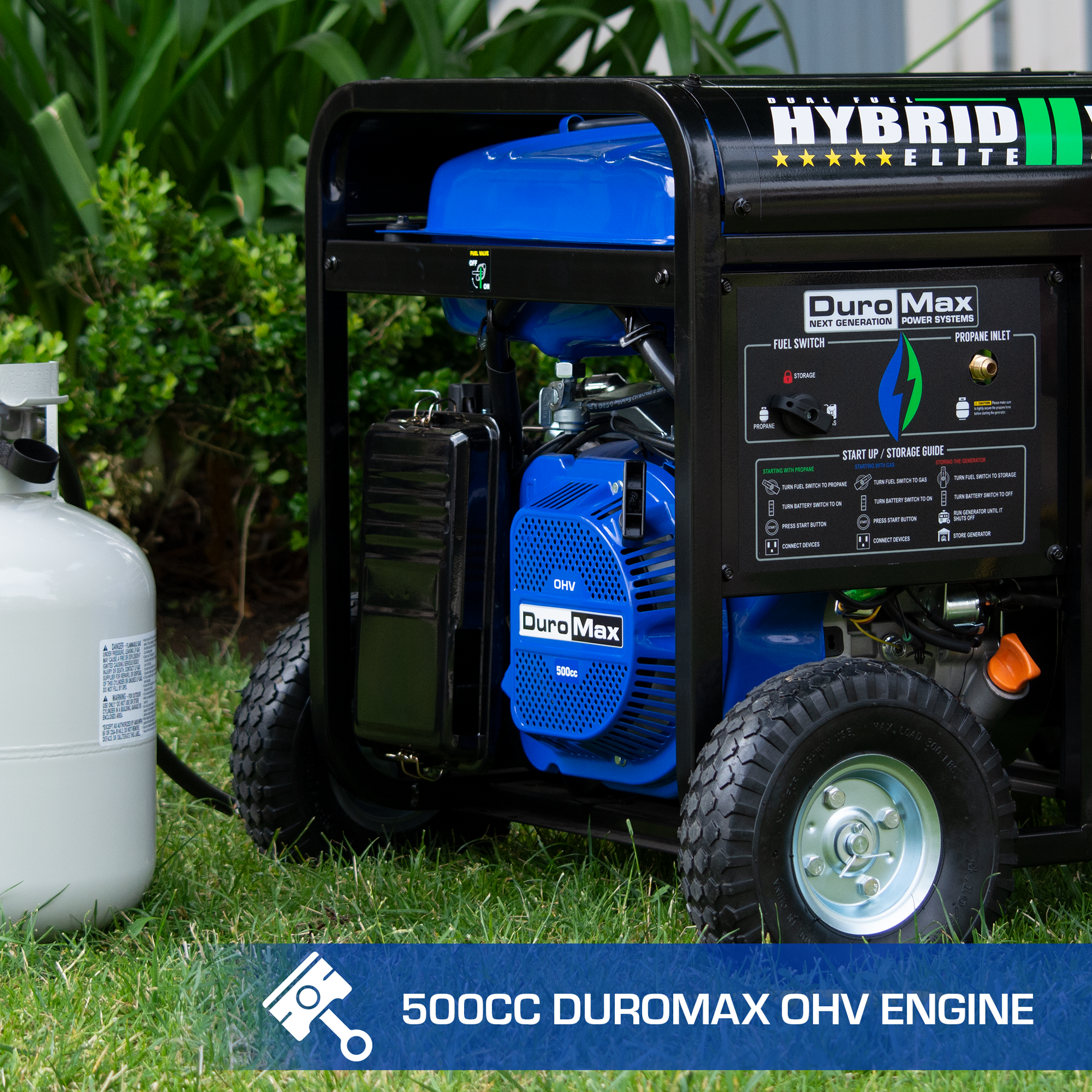 DuroMax XP13000EH 13,000 Watt Portable Dual Fuel Gas Propane Generator ...