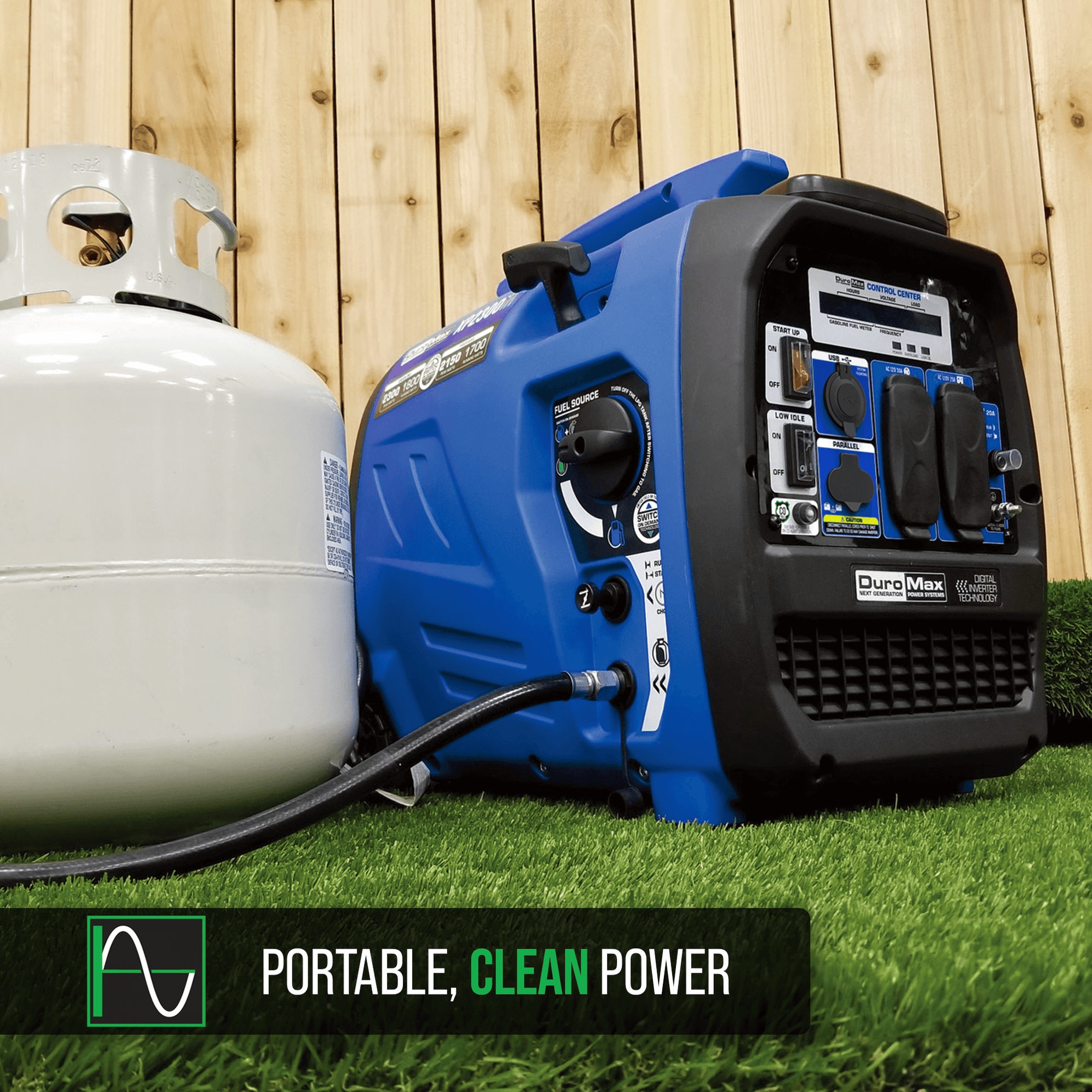 DuroMax XP2300iH 2,300 Watt Portable Dual Fuel Inverter Generator - Qu ...